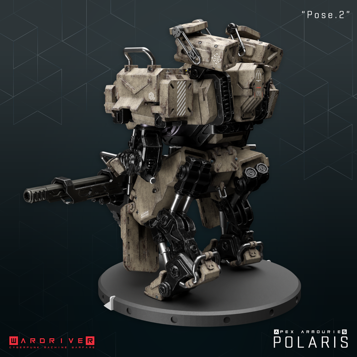 3D Printable Polaris Heavy Mech - Apex Armouries - WarDriver by Laserforge Miniatures